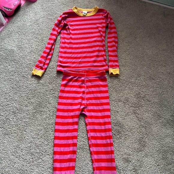 Hanna Andersson | Pajamas | Hannah Anderson Red Pink Stripe Long John ...